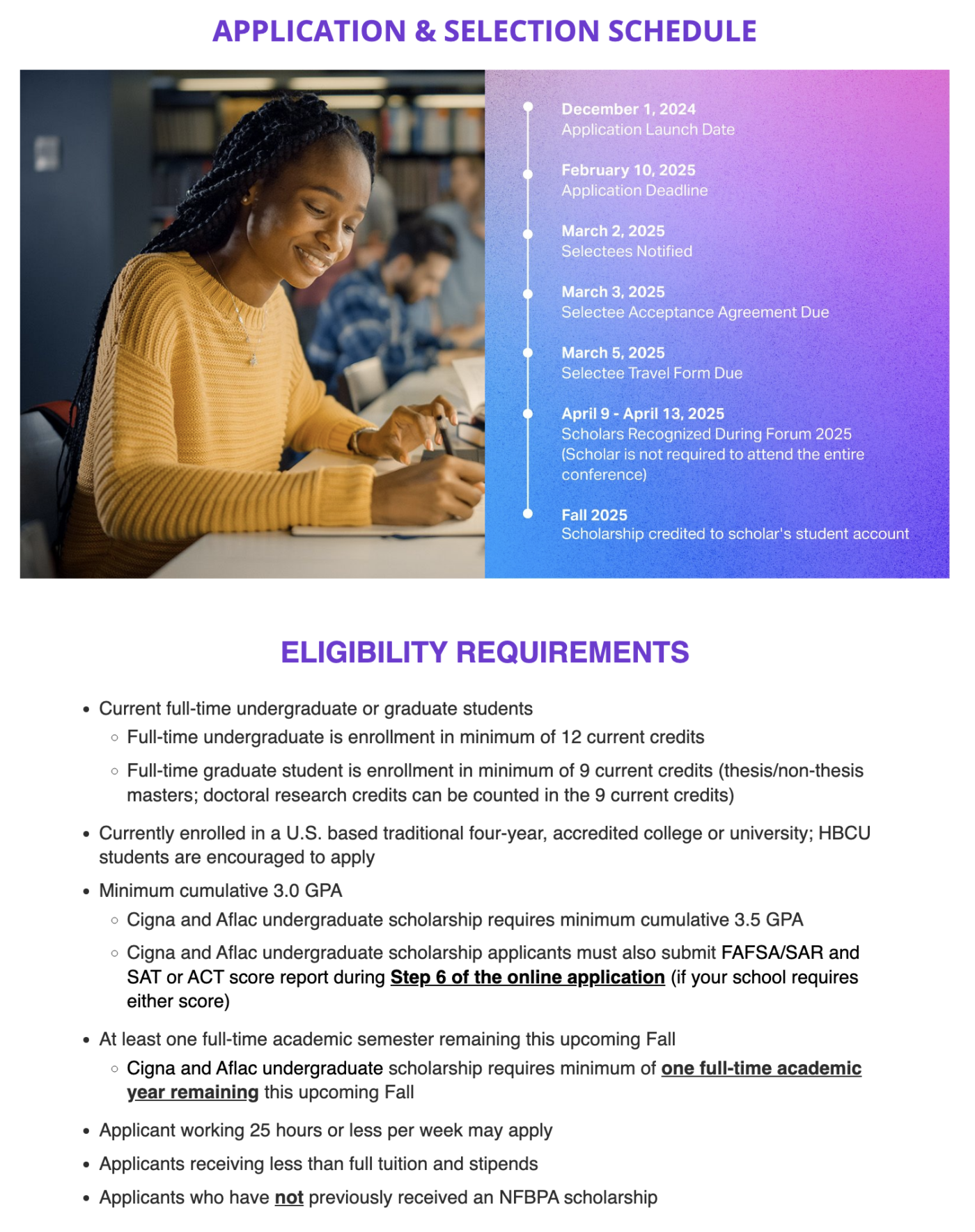 NFBPA Scholarship Program | Foundation for Ensuring Access and Equity